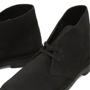 Clarks Desert Boots - Black Suede