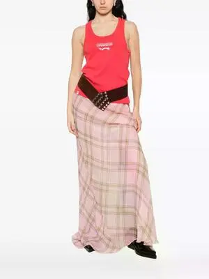 CHARLES JEFFREY Logo Ribbed Tank Top
