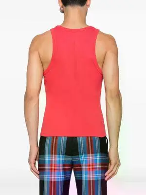 CHARLES JEFFREY Logo Ribbed Tank Top