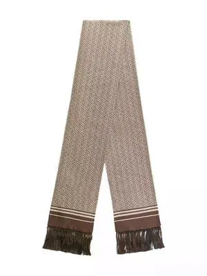 Dolce & Gabbana Geometric-pattern Fringed Scarf - Brown