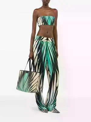 Roberto Cavalli Leaf-print Bandeau Top