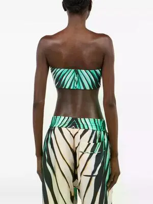 Roberto Cavalli Leaf-print Bandeau Top