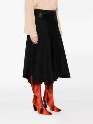 Marni Satin-panel Midi Skirt