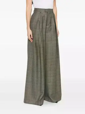 BERWICH Pleated Check Trousers