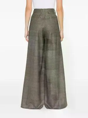 BERWICH Pleated Check Trousers
