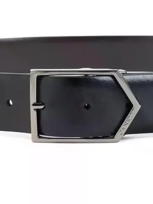 Canali Leather Reversible Belt - Black