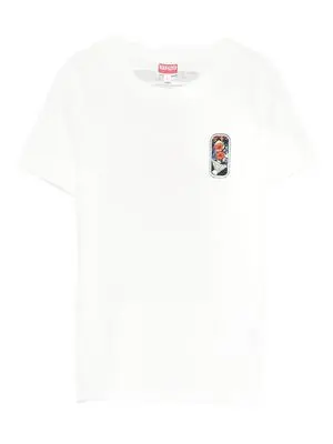 Kenzo Graphic-print Cotton Top - White