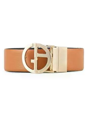 Giorgio Armani Gold Tone Belts For Men