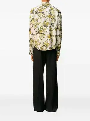 AMI Paris Flower-print Boxy Shirt