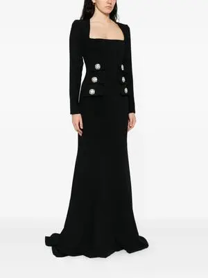 Costarellos Button-embellished Maxi Dress
