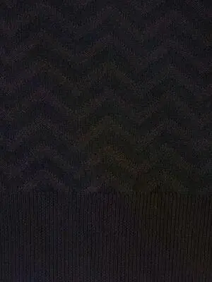Giorgio Armani Chevron-pattern Wool Blend Sweater