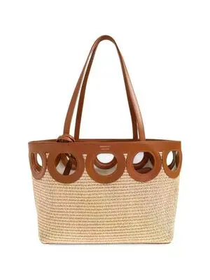 FERRAGAMO Open-top Cut-out Tote Bag - Brown