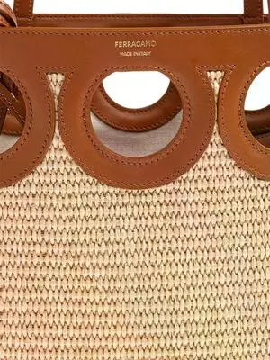 FERRAGAMO Open-top Cut-out Tote Bag - Brown