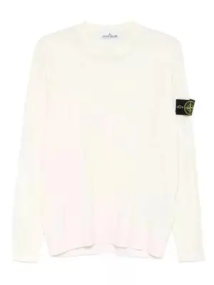 Stone Island 5100071 Patch-pocket Wool Sweater - Neutrals