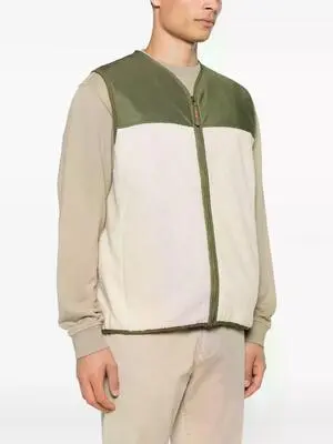 A.p.c. Fleece-paneled Zip-up Vest