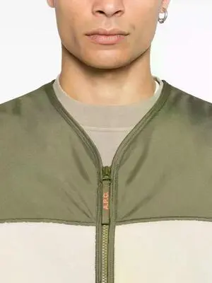 A.p.c. Fleece-paneled Zip-up Vest