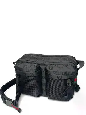 Gucci Gg Monogram Nexus Messenger Bag - Black