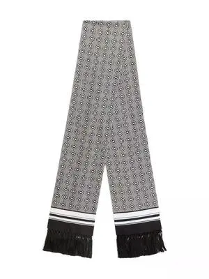 Dolce & Gabbana Geometric-pattern Fringed Scarf - Black