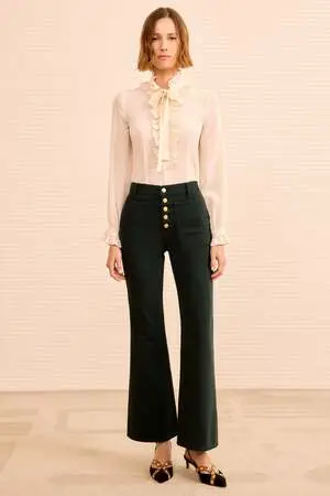 Ulla Johnson The Lou Jean Kick Flare Denim - Hunter
