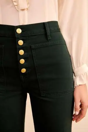 Ulla Johnson The Lou Jean Kick Flare Denim - Hunter