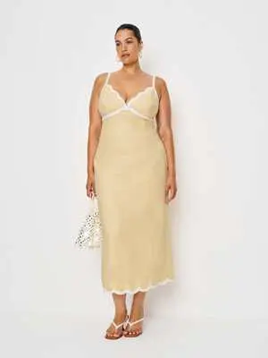 Reformation Sara Linen Dress In Yellow - 70% Off | Editorialist