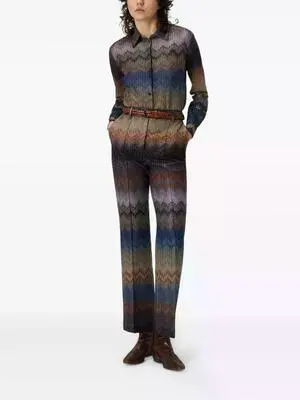 Missoni Zigzag-pattern Glitter-effect Trousers