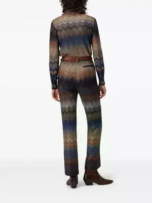 Missoni Zigzag-pattern Glitter-effect Trousers