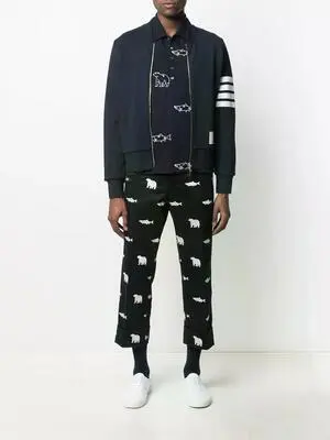 Thom Browne 4-bar Stripe Zip-up Sweatshirt