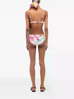 DONDE ESTEBAN Floral Print Triangle Bikini Top