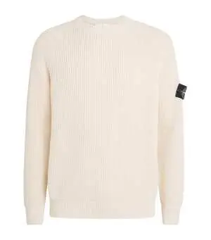 Stone Island Recycled Cotton Crew-neck Sweater - Ivory