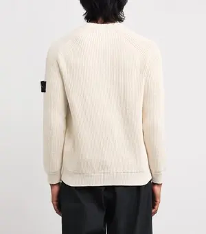 Stone Island Recycled Cotton Crew-neck Sweater - Ivory