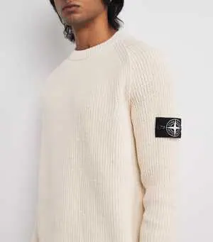 Stone Island Recycled Cotton Crew-neck Sweater - Ivory