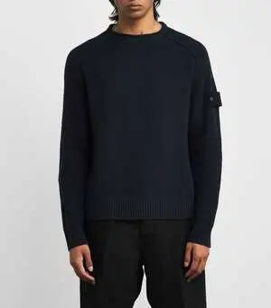 Stone Island Ghost Piece Virgin Wool Cable-knit Sweater