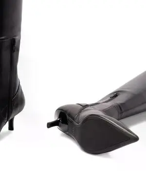 Pinko Buckle-detail Pointed-toe High Boots