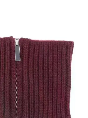 SA SU PHI Ribbed Zip Neck-warmer Scarf - Red