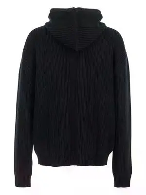 Rick Owens Ribbed Zip-front Hoodie - Black