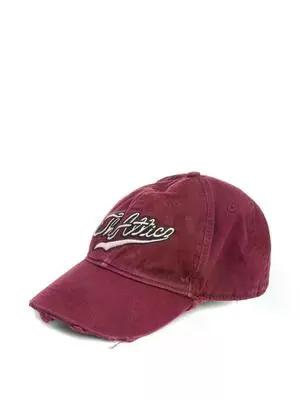 Attico Logo Embroidered Baseball Cap - Red