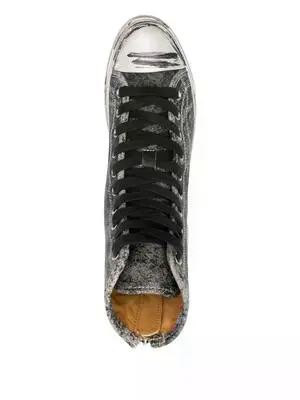 R13 Kurt Distressed Zip Sneakers