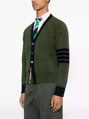 Thom Browne 4-bar V-neck Wool Cardigan