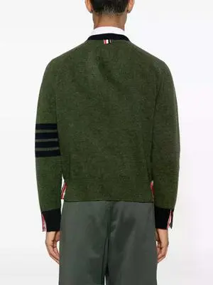 Thom Browne 4-bar V-neck Wool Cardigan
