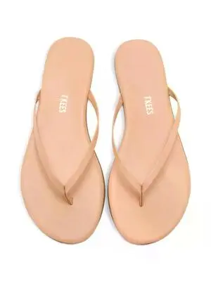 Tkees Lily Leather Thong Sandals - Neutrals