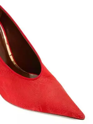 Roberto Cavalli Jacquard Jewel-strap Pumps - Red