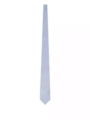 Gucci Gg Pattern Tie - Blue