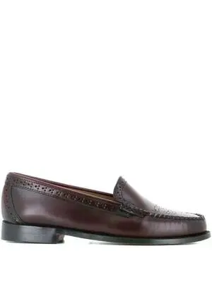 G.H.BASS Leather Perforated Loafers