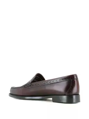 G.H.BASS Leather Perforated Loafers