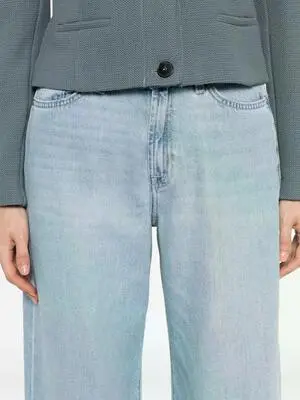 7 For All Mankind Buttoned Straight-leg Jeans