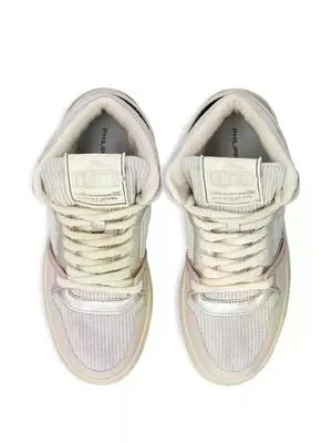 Philippe Model High-top Textured Sneakers