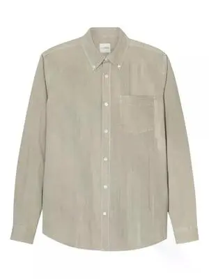 Closed Button-down Corduroy Shirt - Neutrals