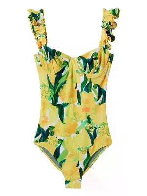 La DoubleJ Floral One Piece Swimsuit - Yellow