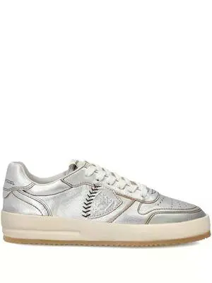Philippe Model Leather Baseball-stitch Sneakers - Grey